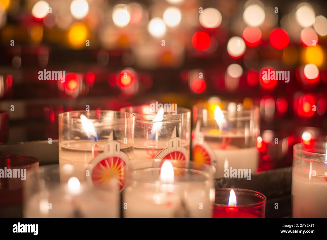 Medieval church candles hi-res stock photography and images - Alamy