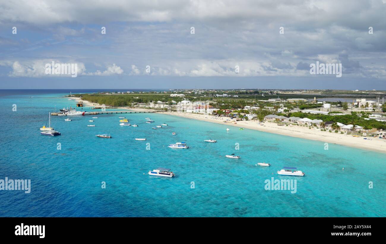View of Grand Turk Island in the Turks and Caicos Islands Stock Photo ...