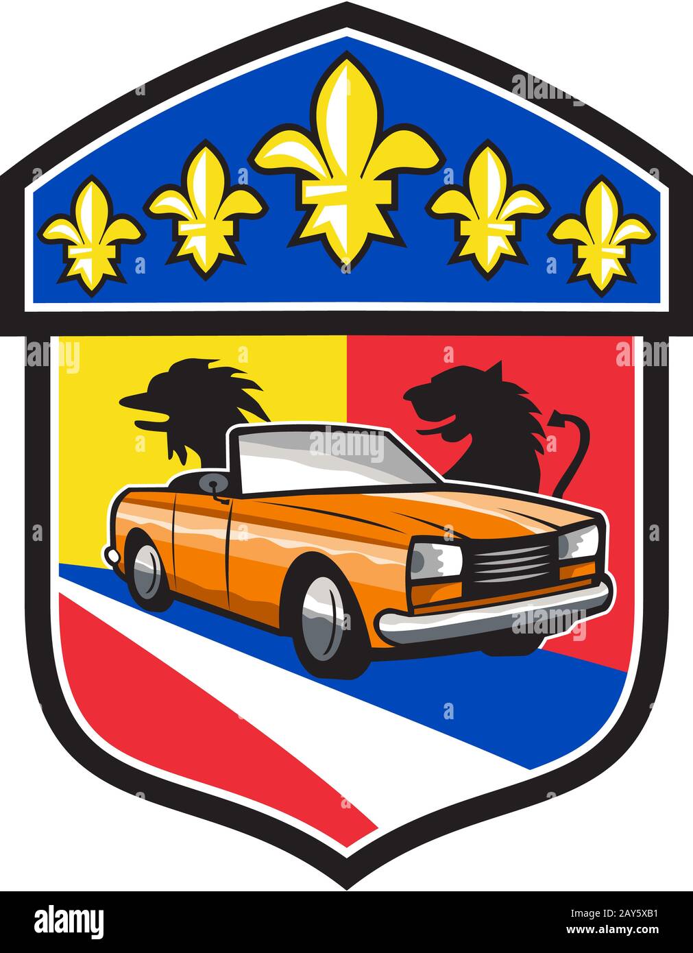 Fleur de lis flag Cut Out Stock Images & Pictures - Alamy