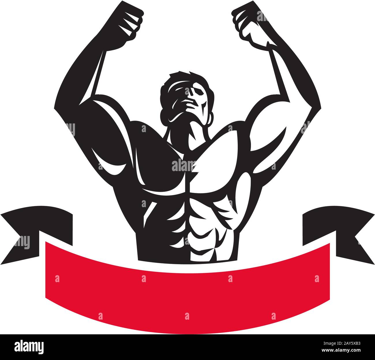 Body builder flexing hi-res stock photography and images - Alamy