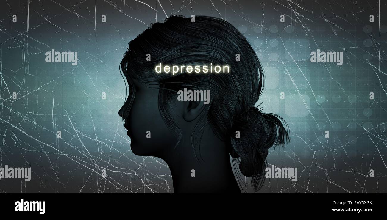 Woman Facing Depression Stock Photo - Alamy