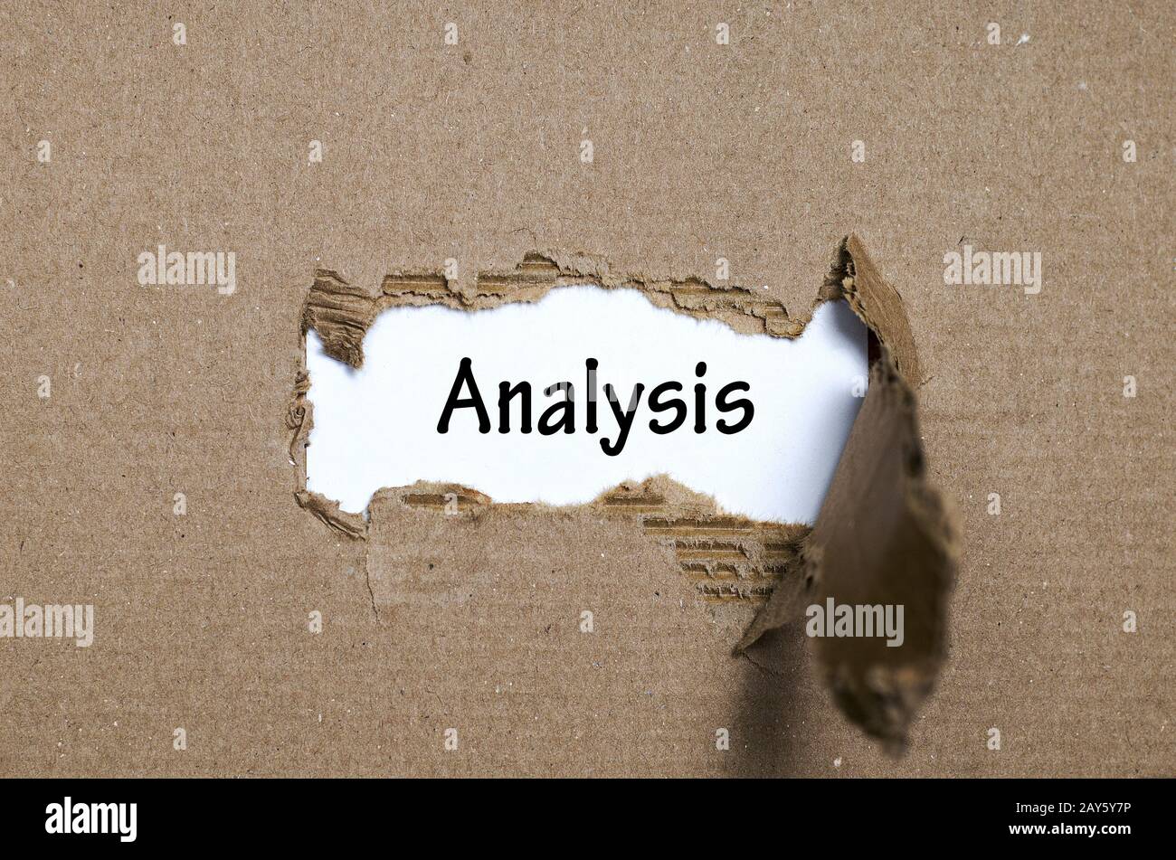 The word analysis appearing behind torn paper Stock Photo - Alamy