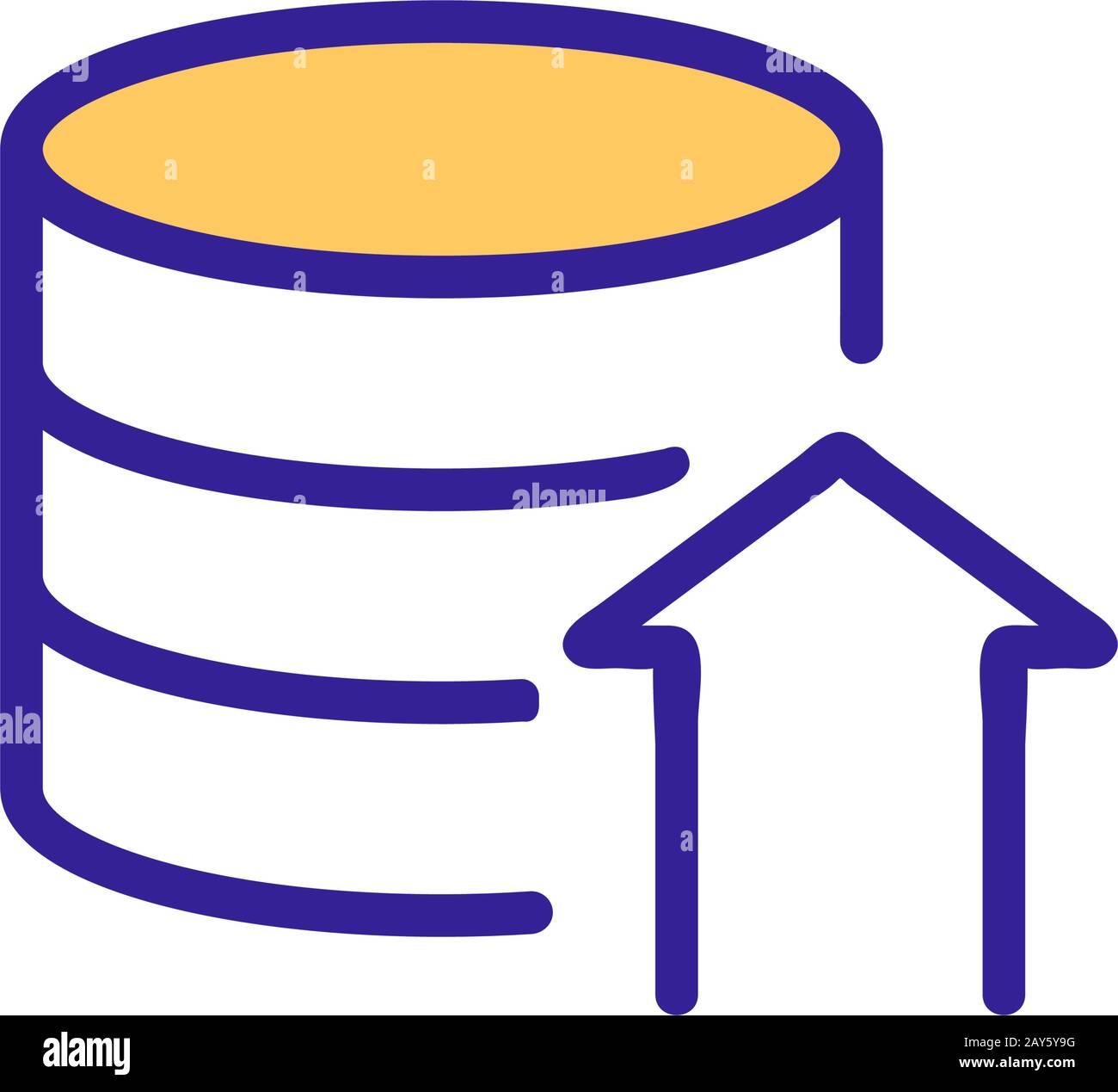 the database is an icon vector. Isolated contour symbol illustration ...