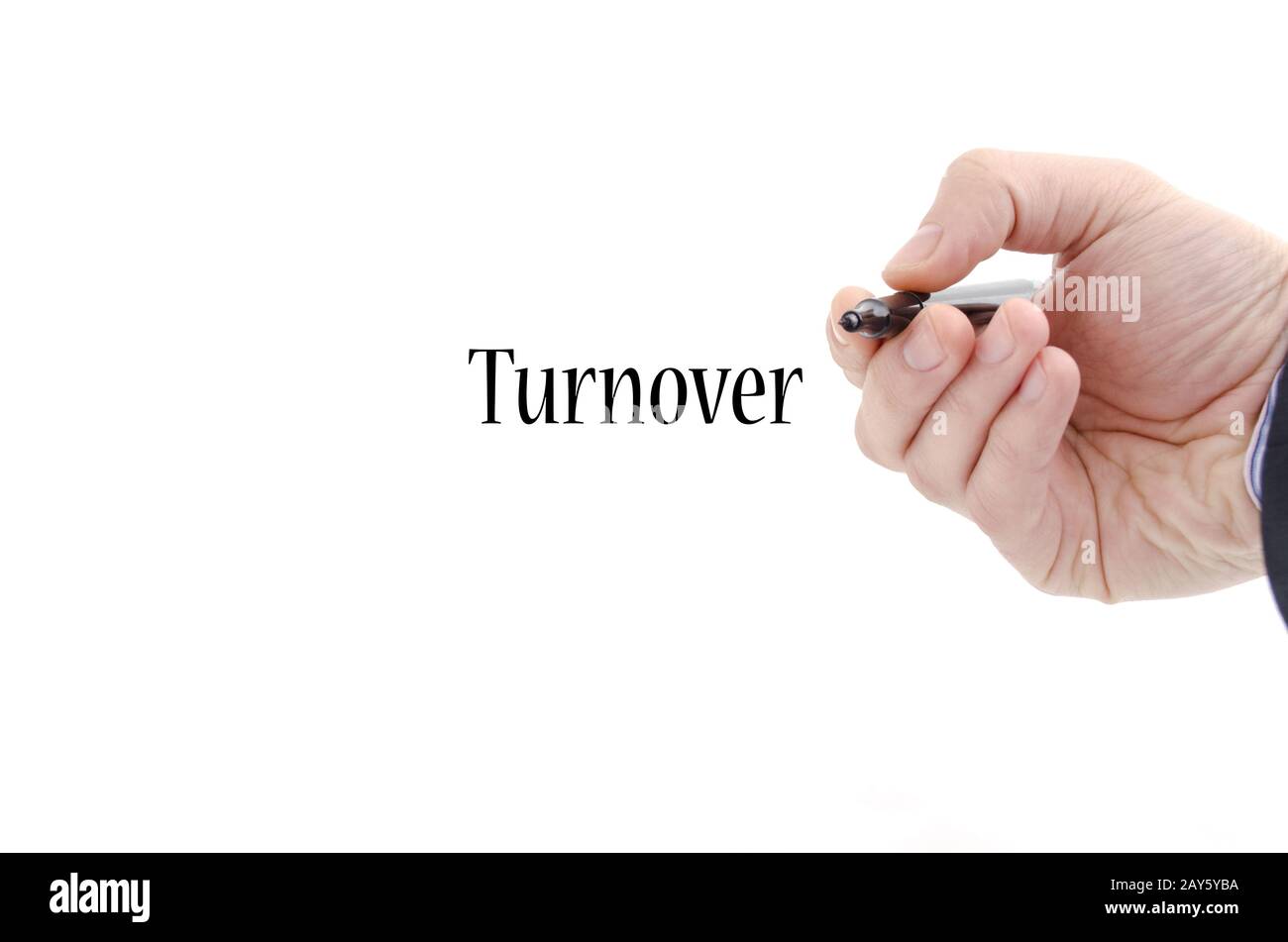 Turnover text concept Stock Photo - Alamy