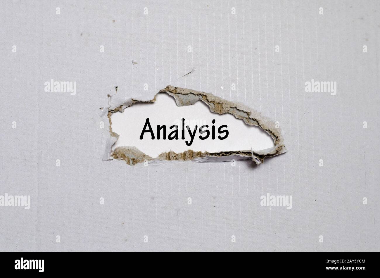The word analysis appearing behind torn paper Stock Photo - Alamy