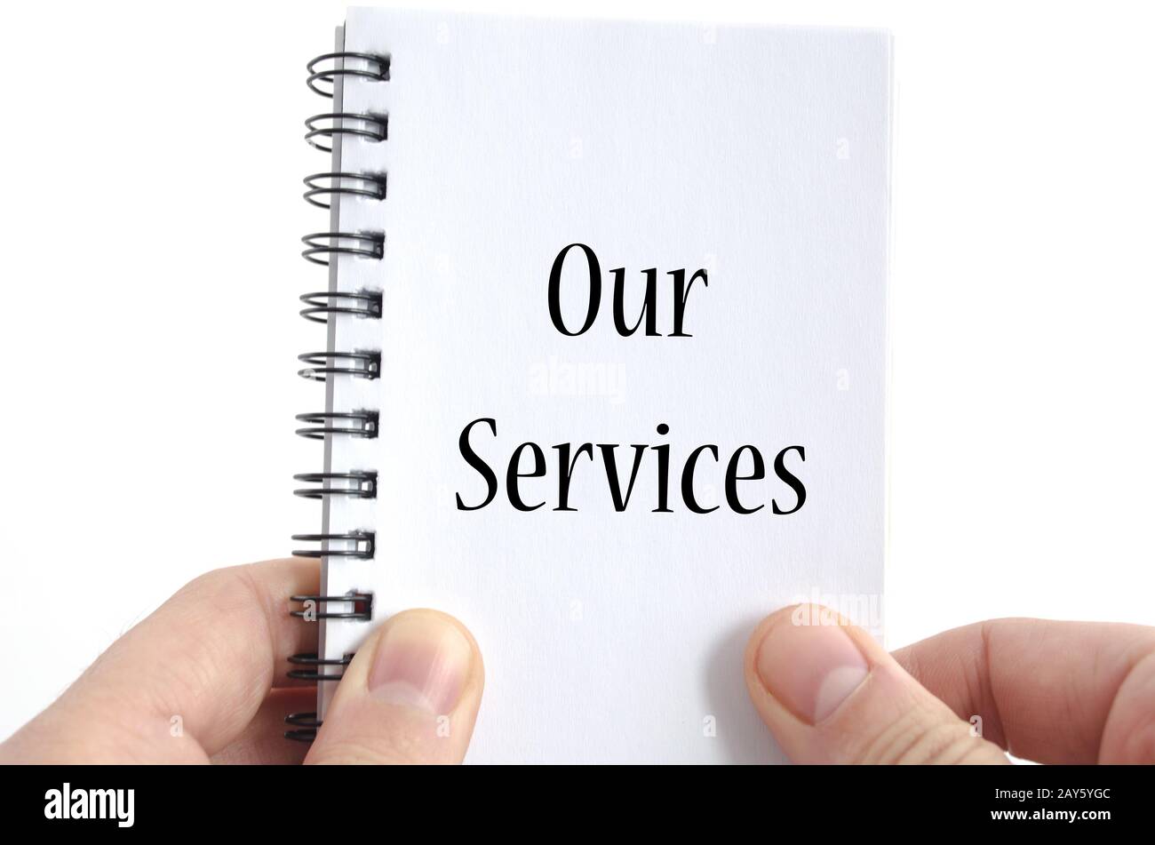 Our services text concept Stock Photo - Alamy