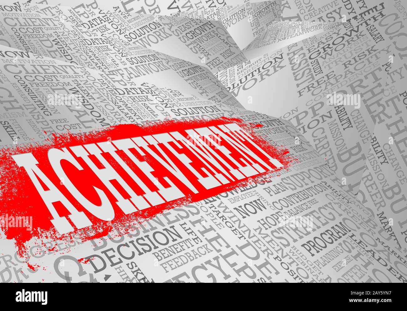 Achievement word cloud business concept Stock Photo - Alamy
