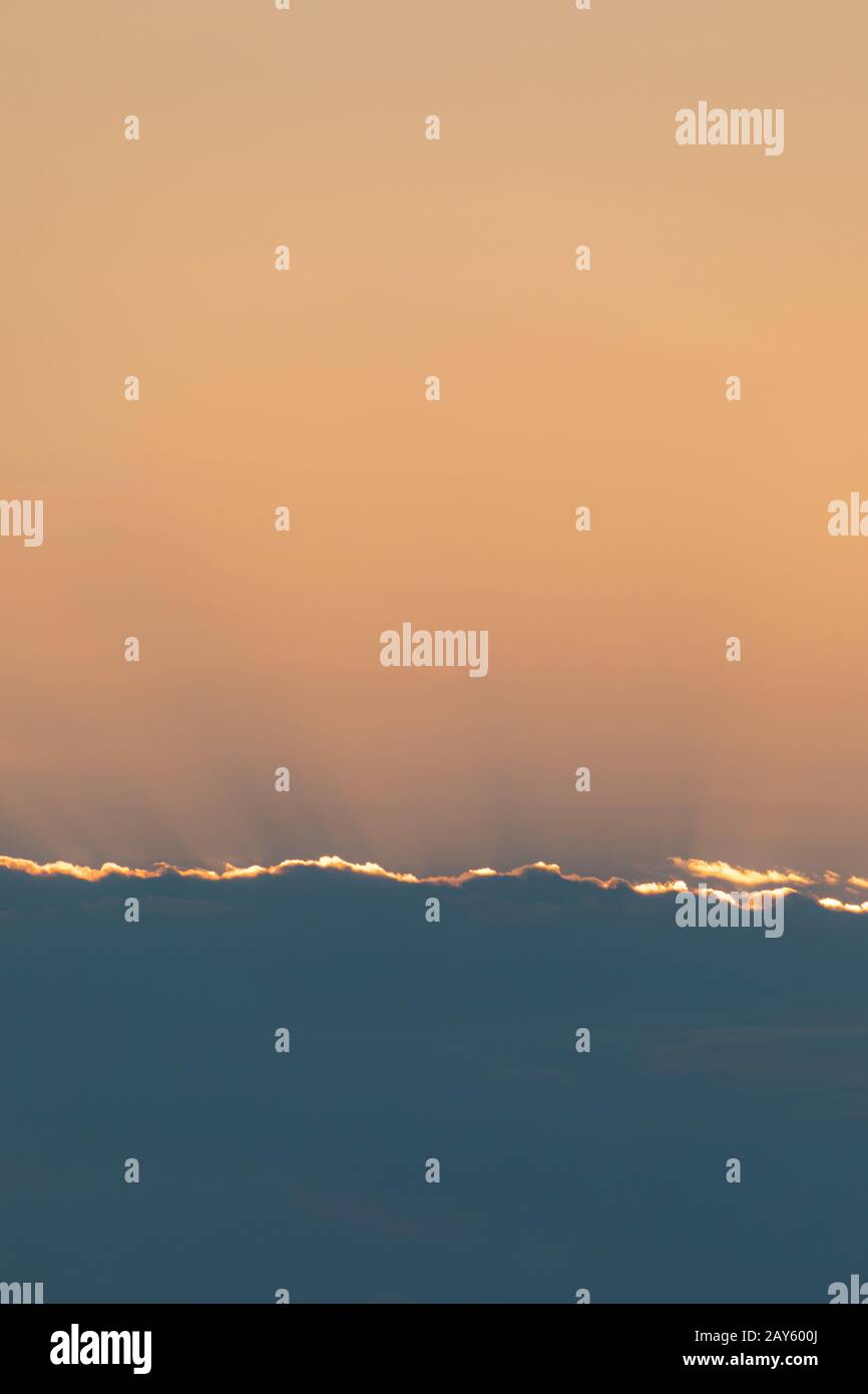 Cloud edge and sunset light behind clouds nature sky background Stock ...