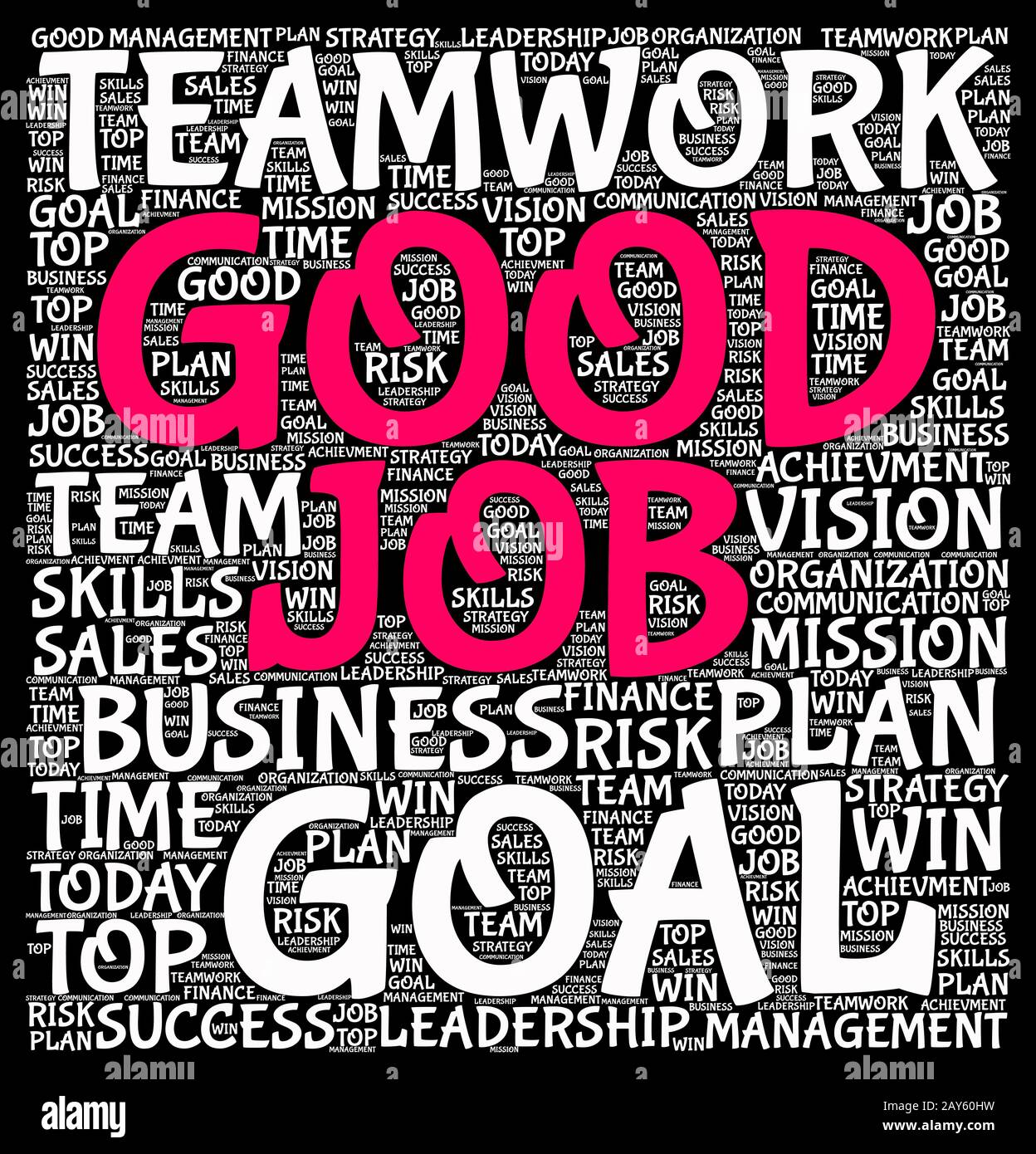 Good job word cloud Stock Photo - Alamy