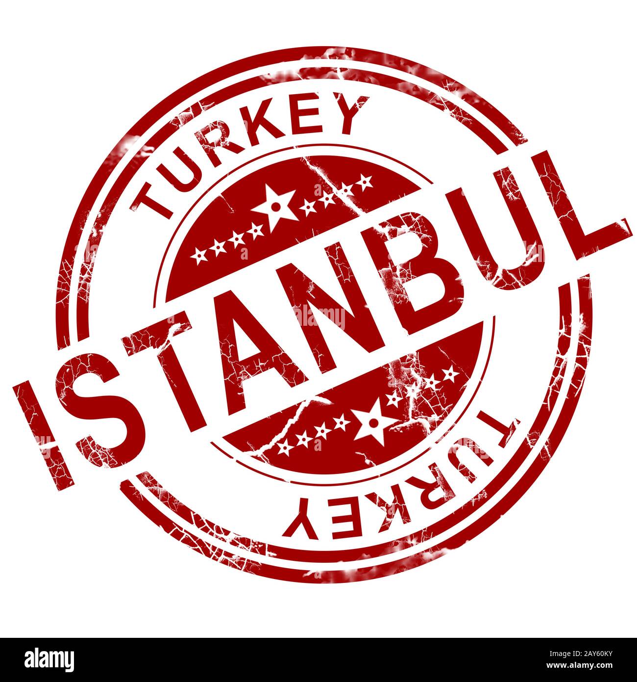 Red Istanbul stamp Stock Photo - Alamy