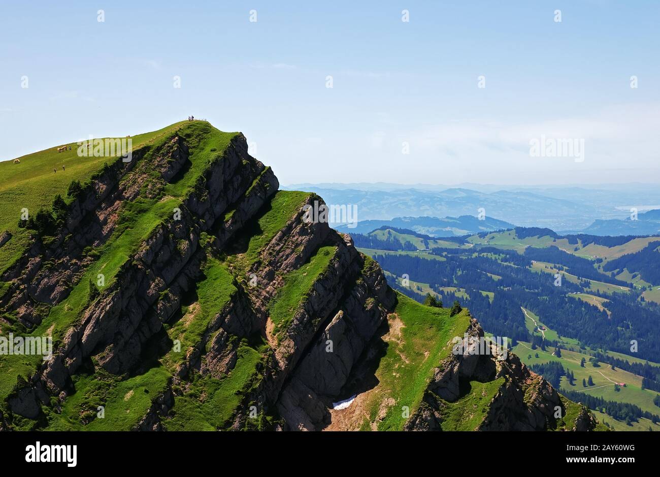 View on the Gelchenwanger head and the Alpine foothills Stock Photo - Alamy