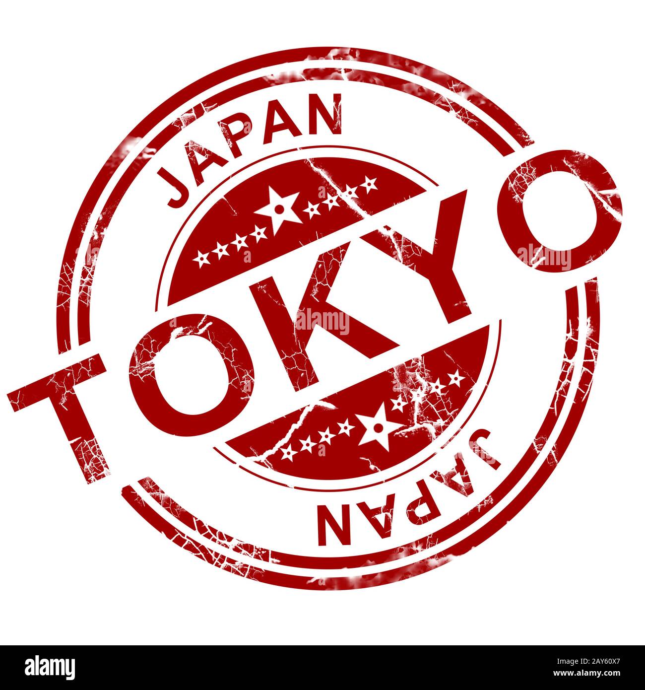 Red Tokyo stamp Stock Photo - Alamy