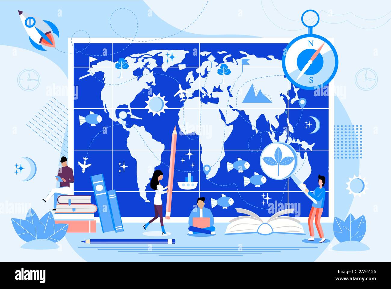 Geographers Stock Vector Images - Alamy