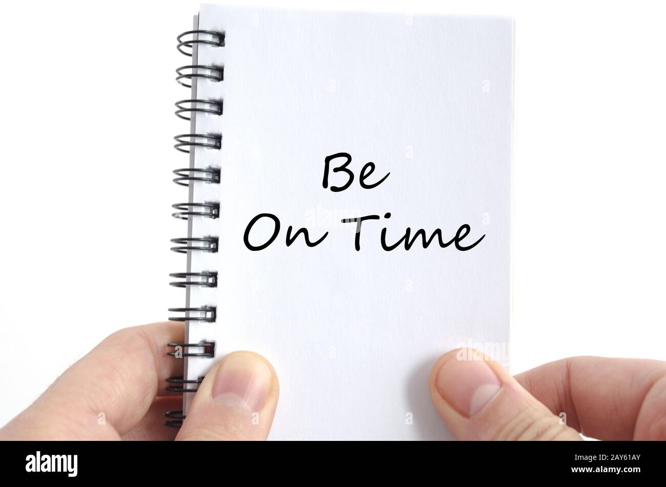 Be on time text concept Stock Photo - Alamy