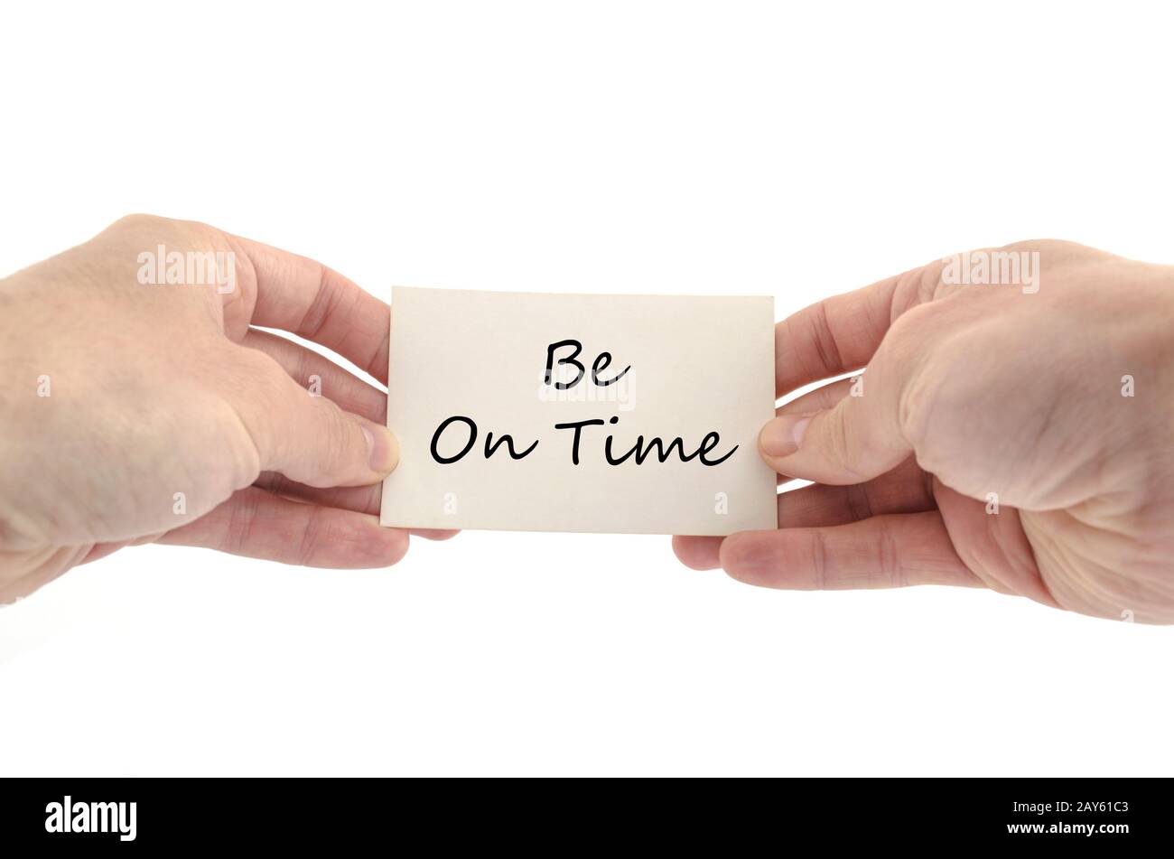 Be on time text concept Stock Photo - Alamy