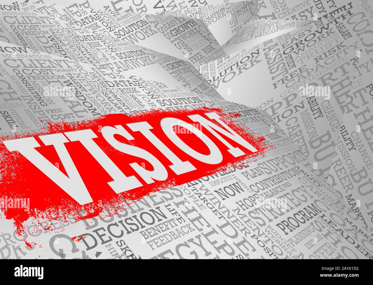 Vision word cloud business concept Stock Photo - Alamy