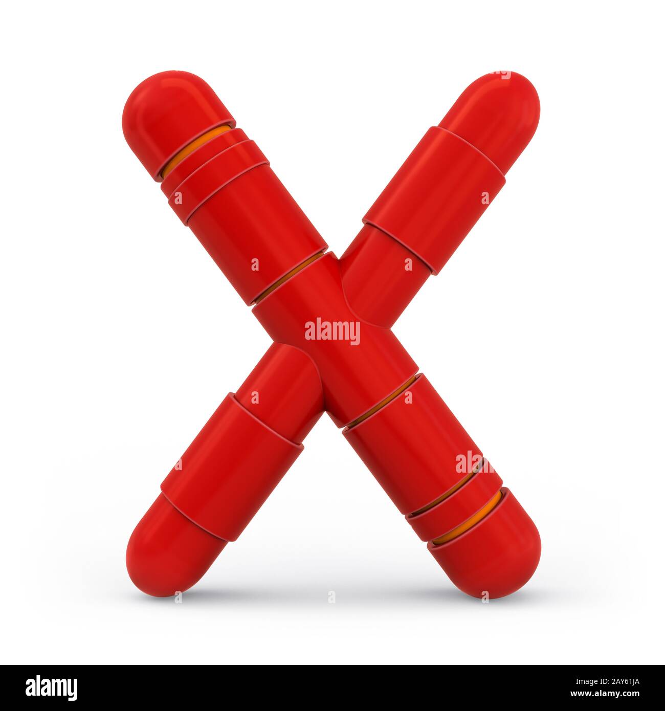 Capital letter X. Uppercase. Metallic futuristic red font. Mechanical ...