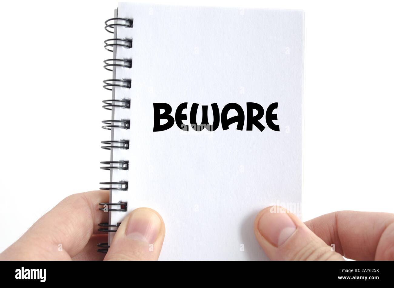 Beware text concept Stock Photo - Alamy