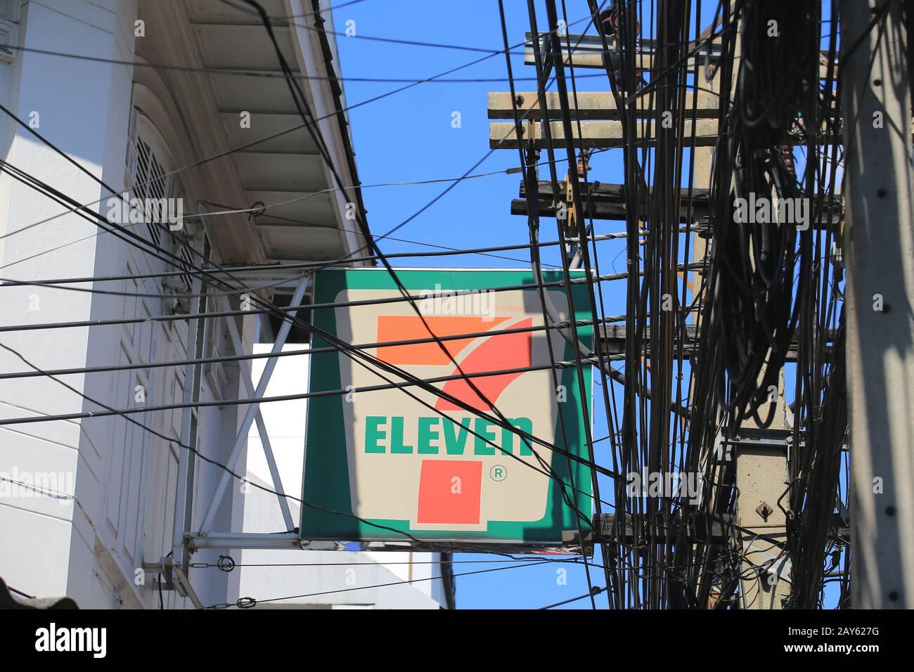 7-11 store sign in bangkok. one of popular 24 hour chain store Stock ...