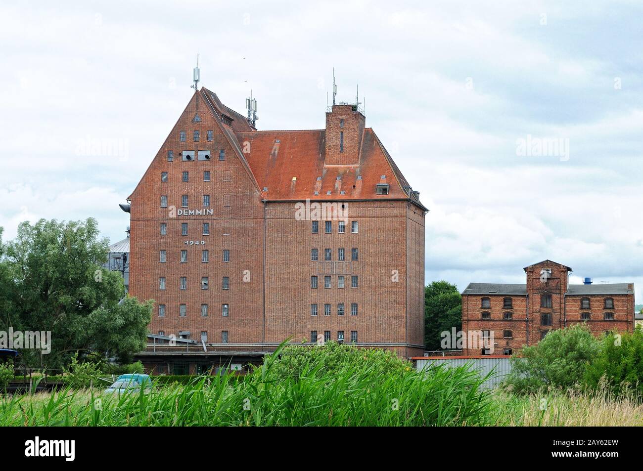 Storage building at the harbor of the Hanseatic city of Demmin Germany ...