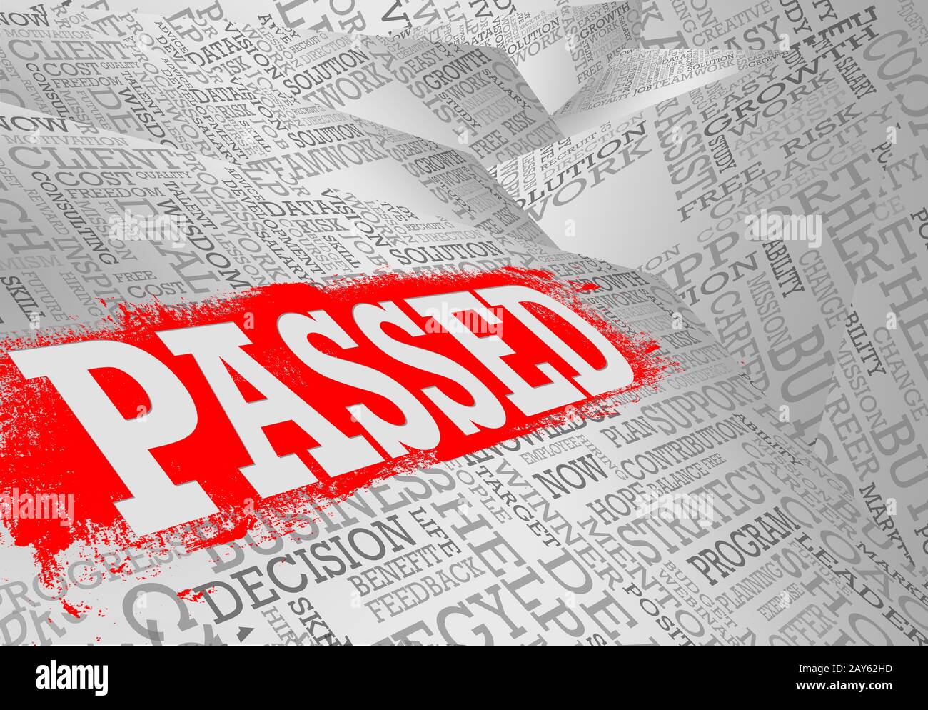 Passed word cloud business concept Stock Photo - Alamy