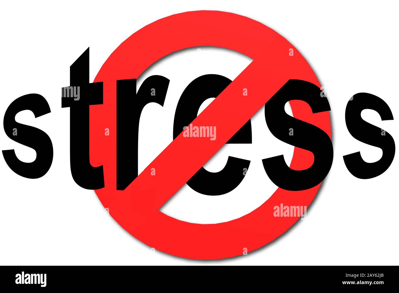 Stop stress sign in red Stock Photo - Alamy