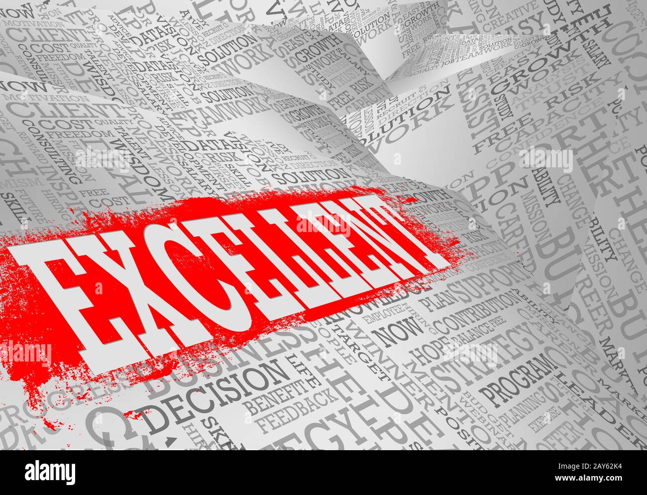 Excellent word cloud Stock Photo - Alamy