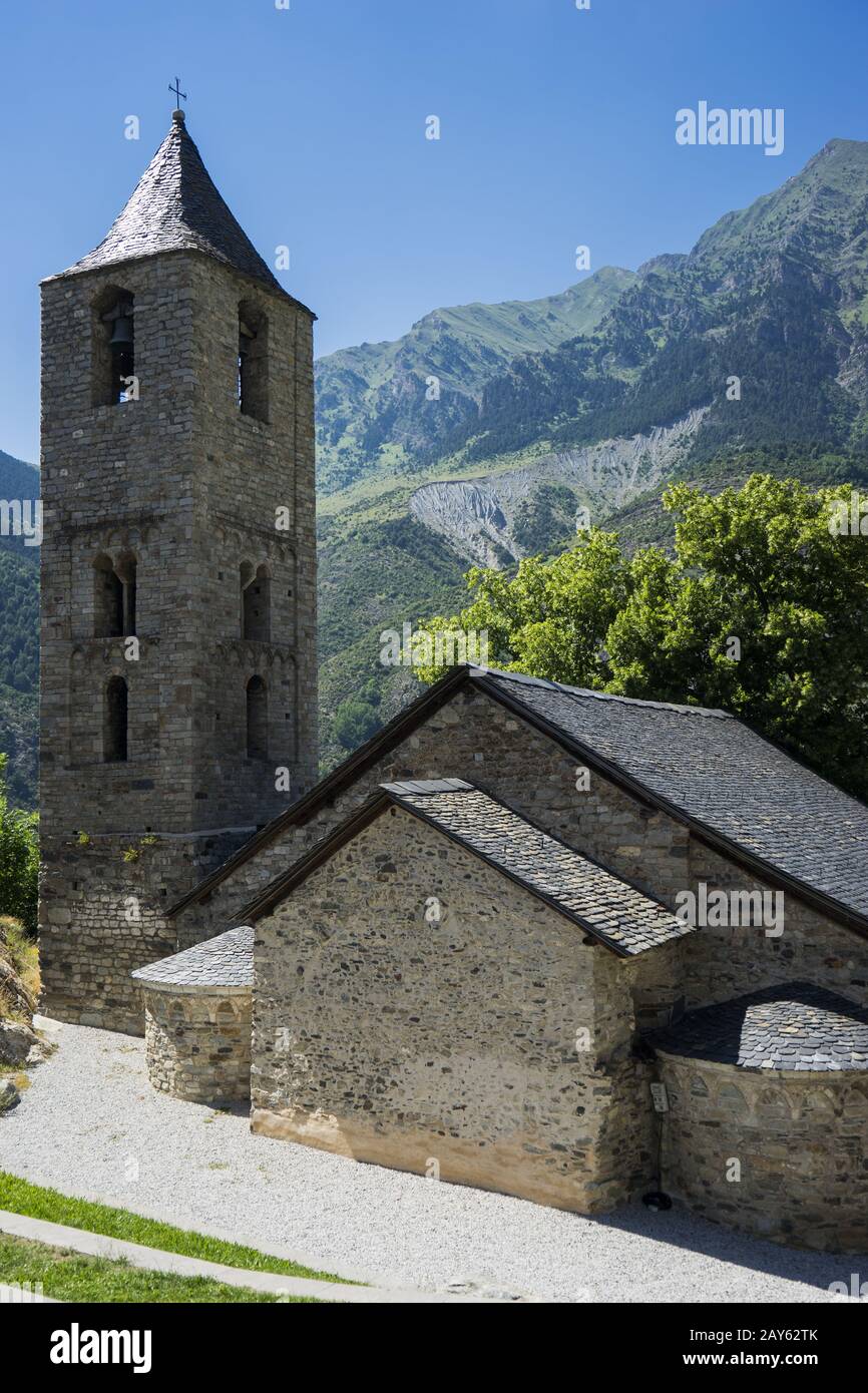 Romanesque church from Twelfth Century in Vall de Boi in the spanish ...