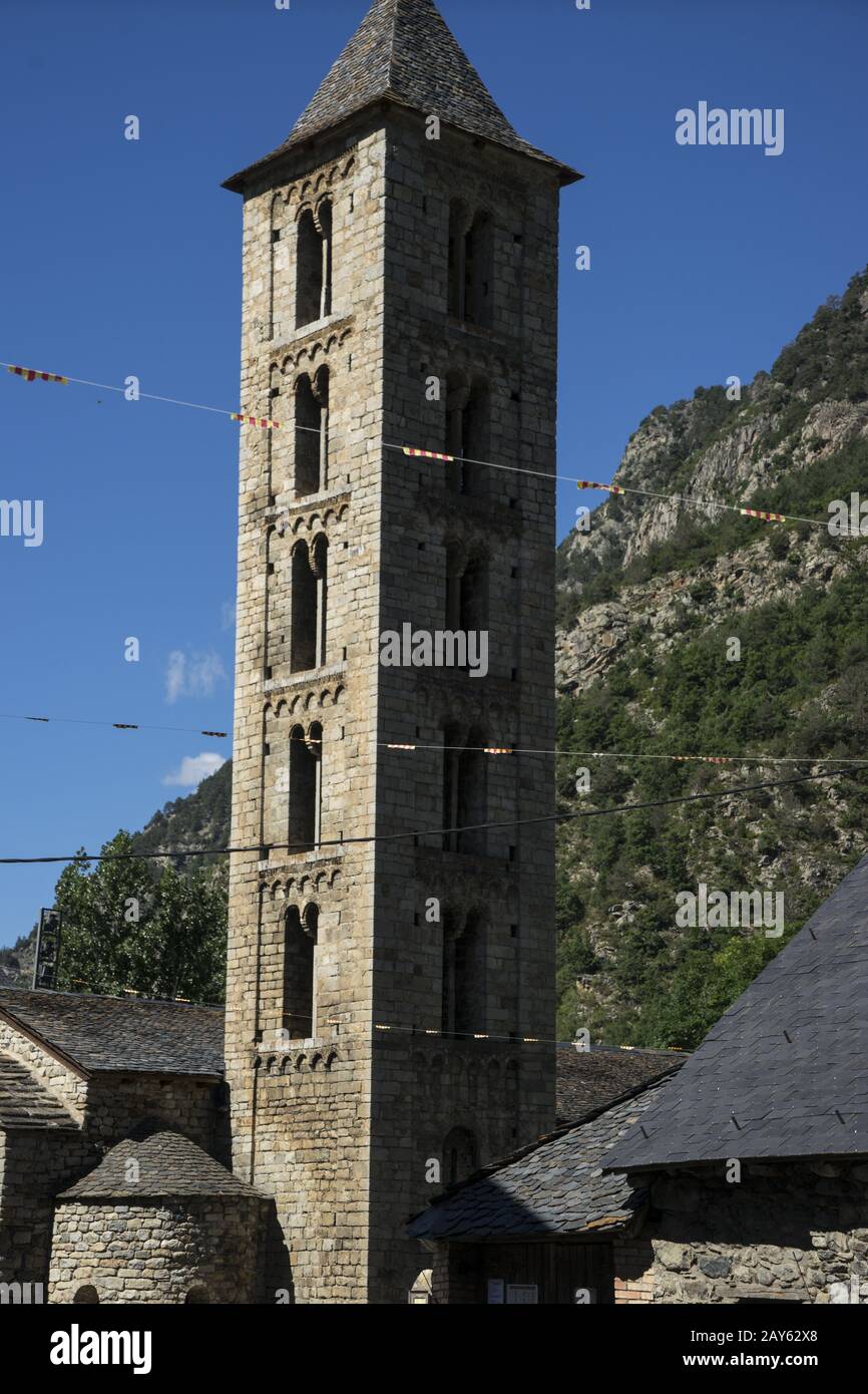 Romanesque church from Twelfth Century in Vall de Boi in the spanish ...