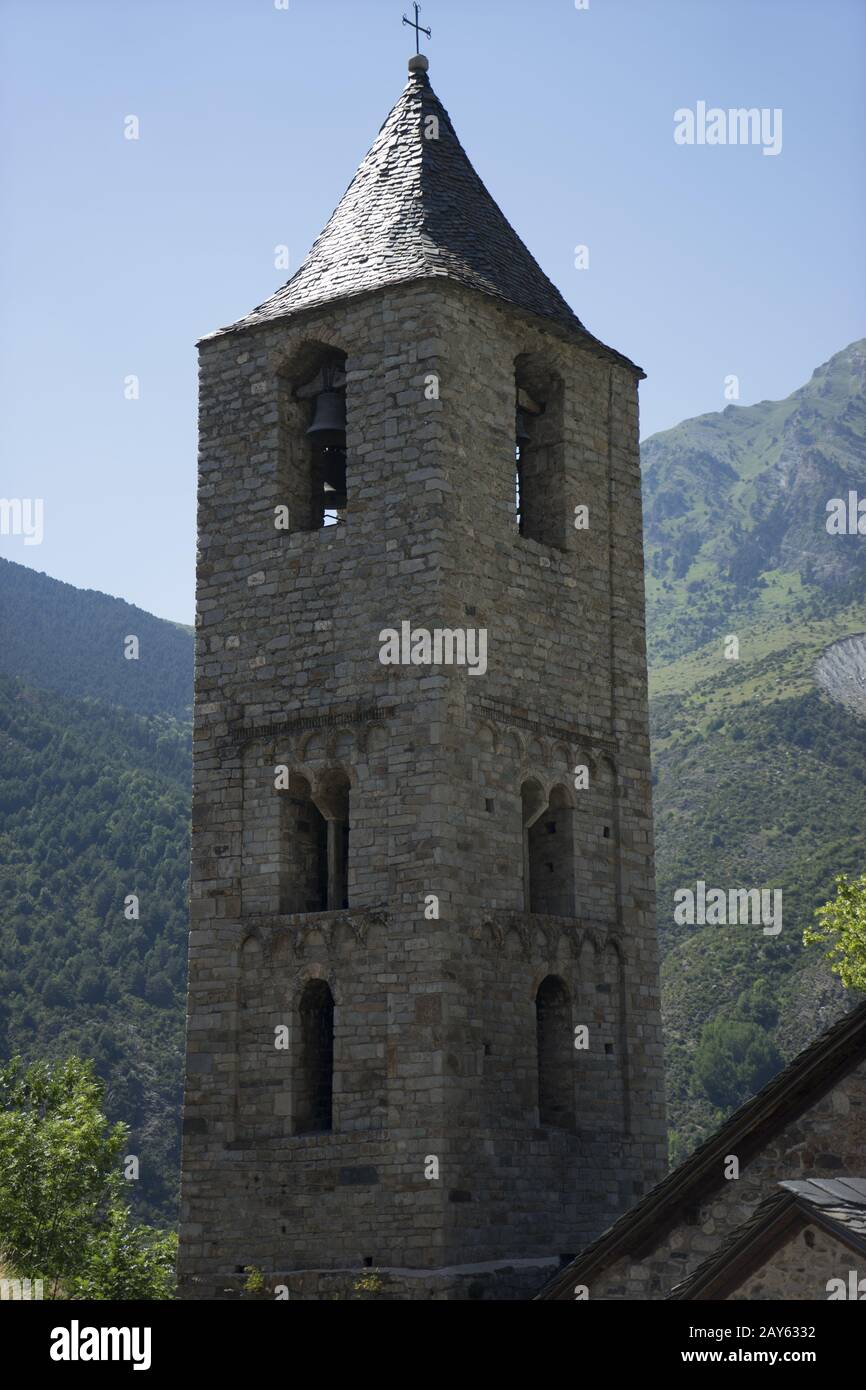 Romanesque church from Twelfth Century in Vall de Boi in the spanish ...