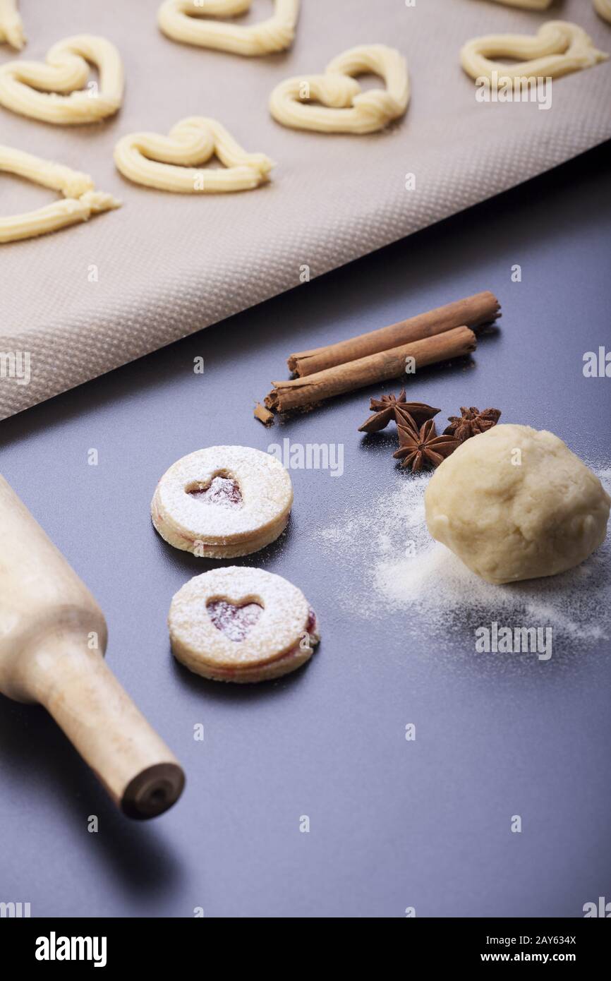 Production of shortbread with a rolling pin Stock Photo - Alamy