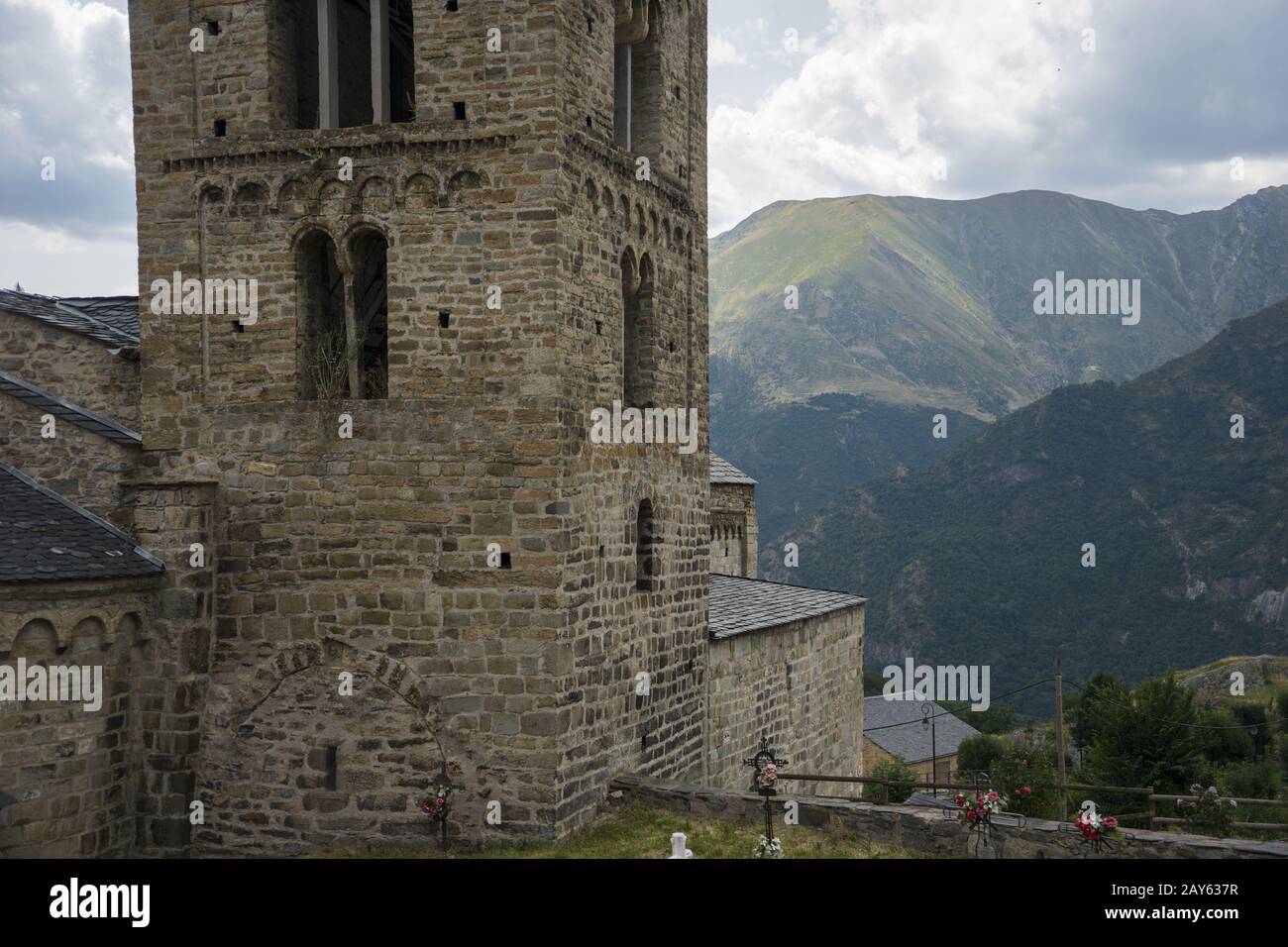 Romanesque churches in the village of Taull in the Spanish Pyrenees ...