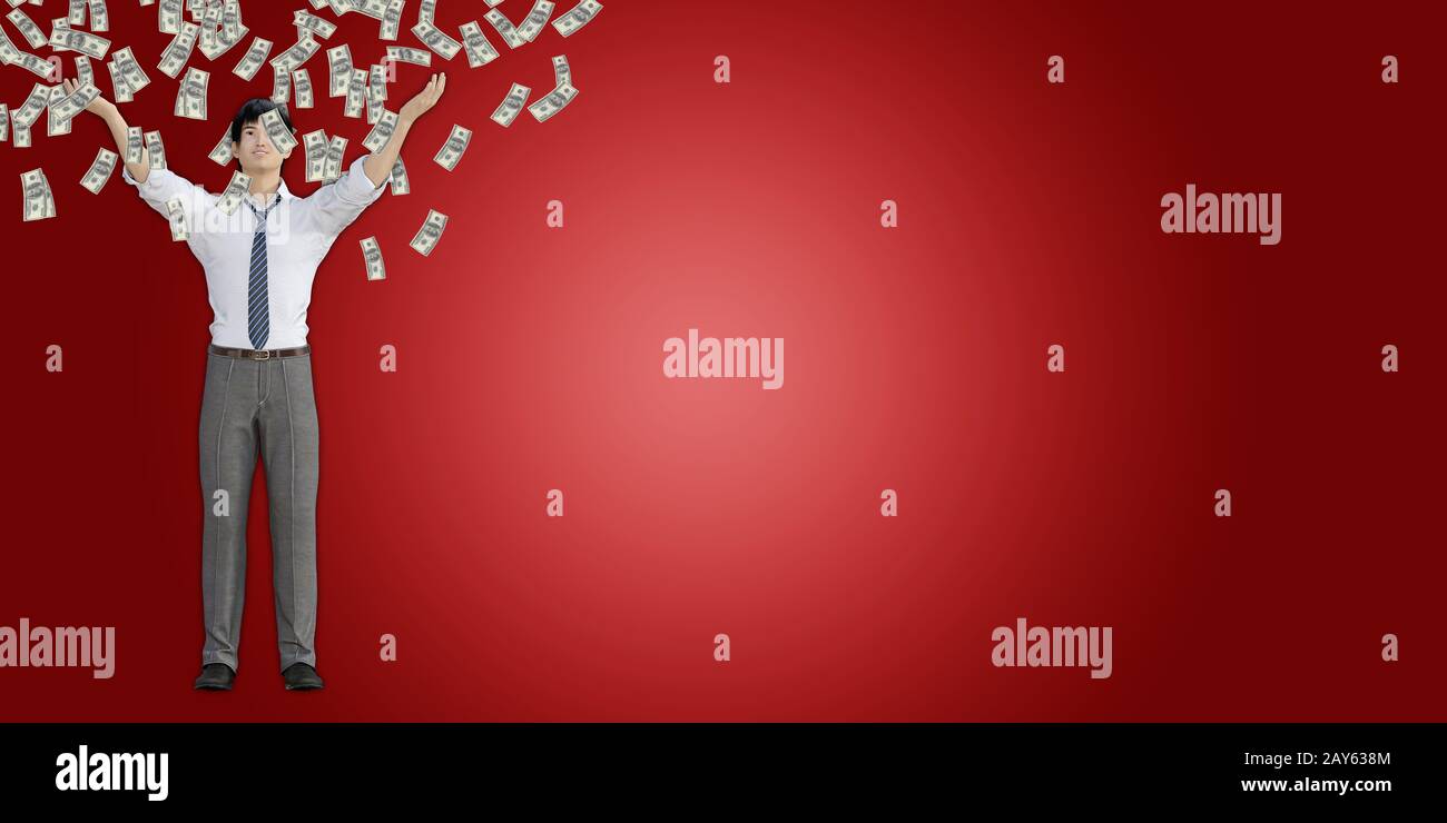 Money falling from sky asian hi-res stock photography and images - Alamy