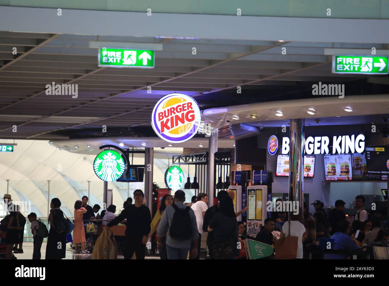 Bangkok /Thailand, 29 December 2019 - the Buger King restaurant in the ...