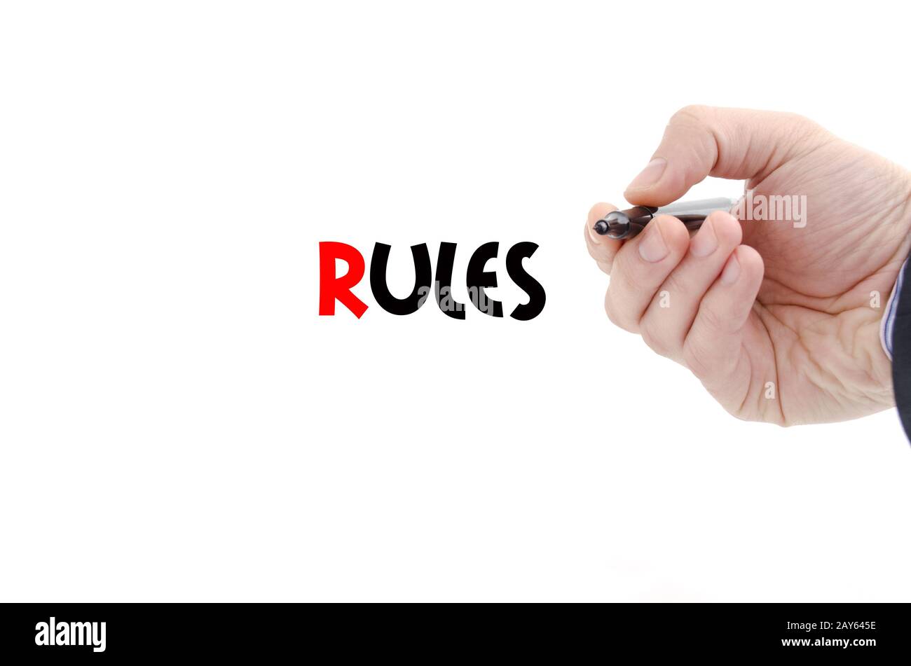 Rules text concept Stock Photo - Alamy