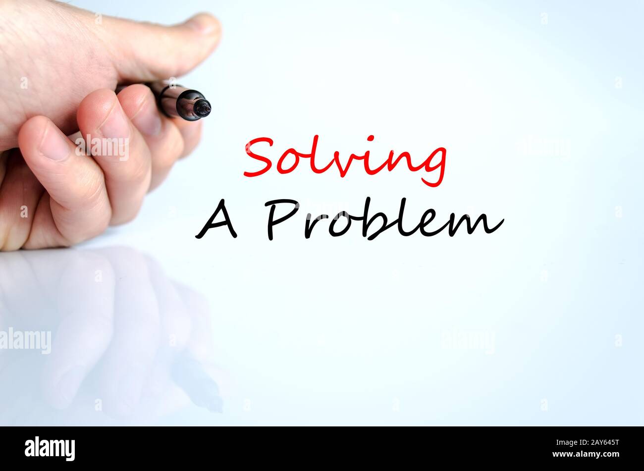 Solving a problem text concept Stock Photo - Alamy