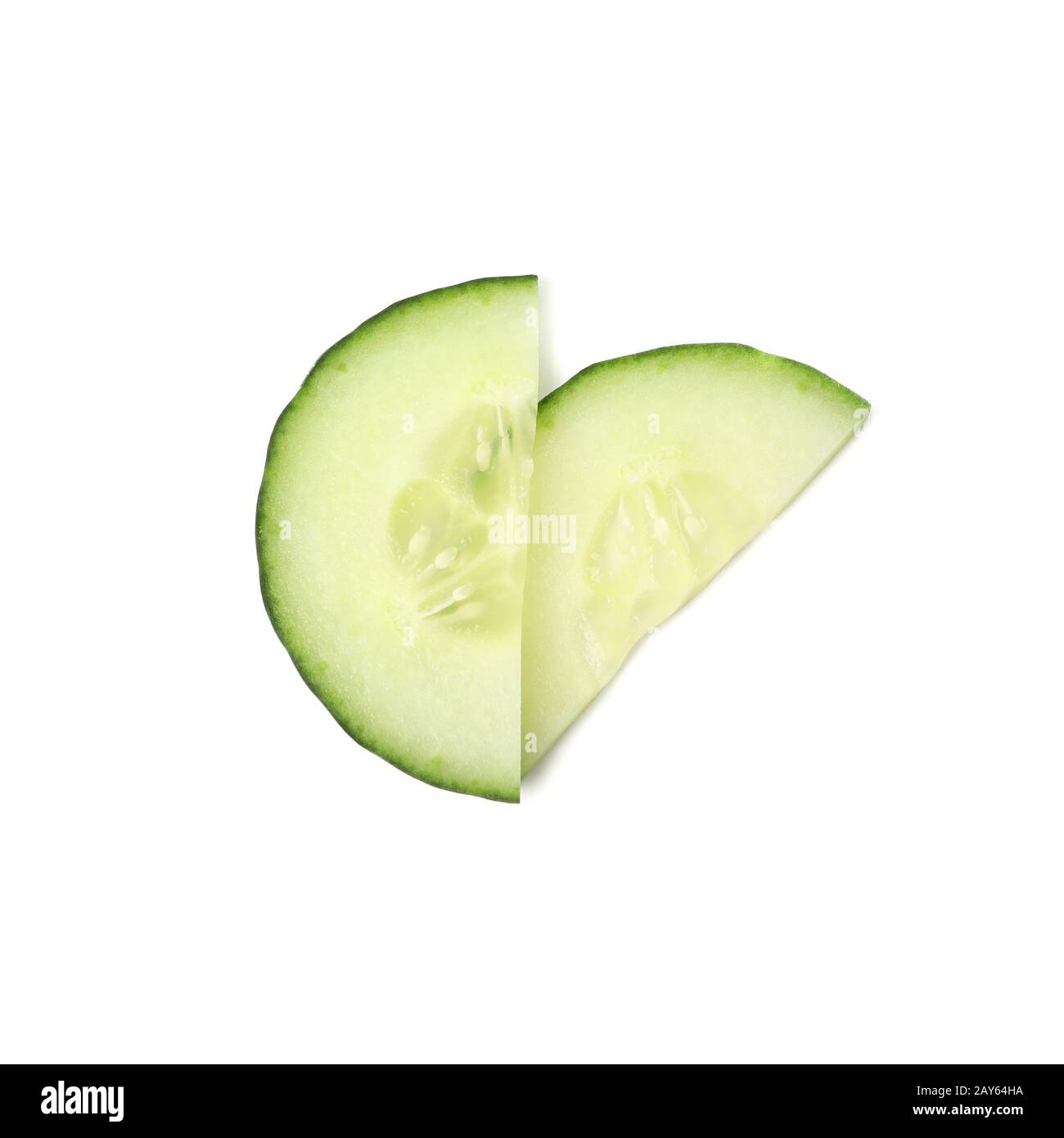 Fresh cucumber slices isolated on white background Stock Photo - Alamy