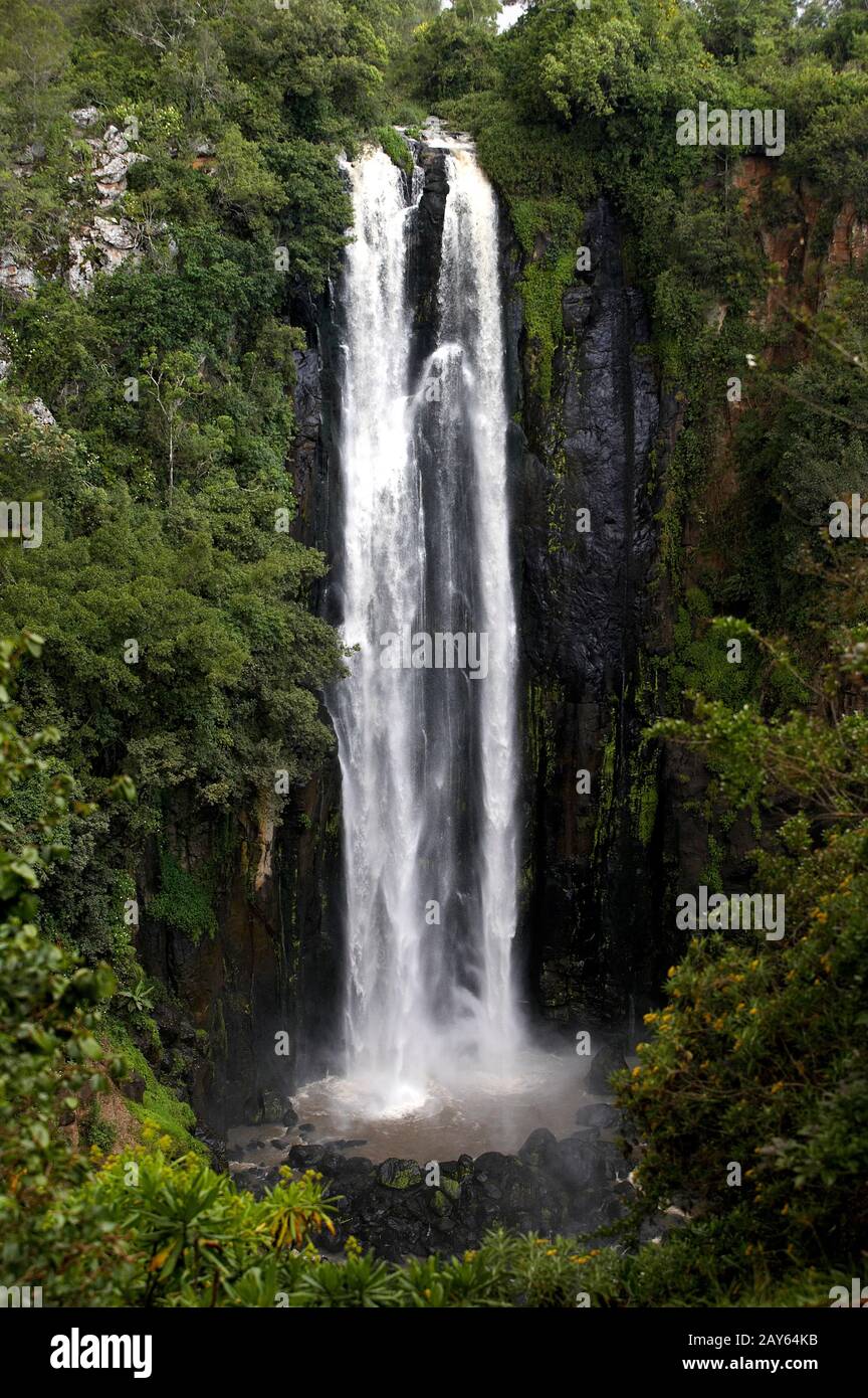 Karura Falls, 143 meters High, Aberdares Park in Kenya Stock Photo - Alamy