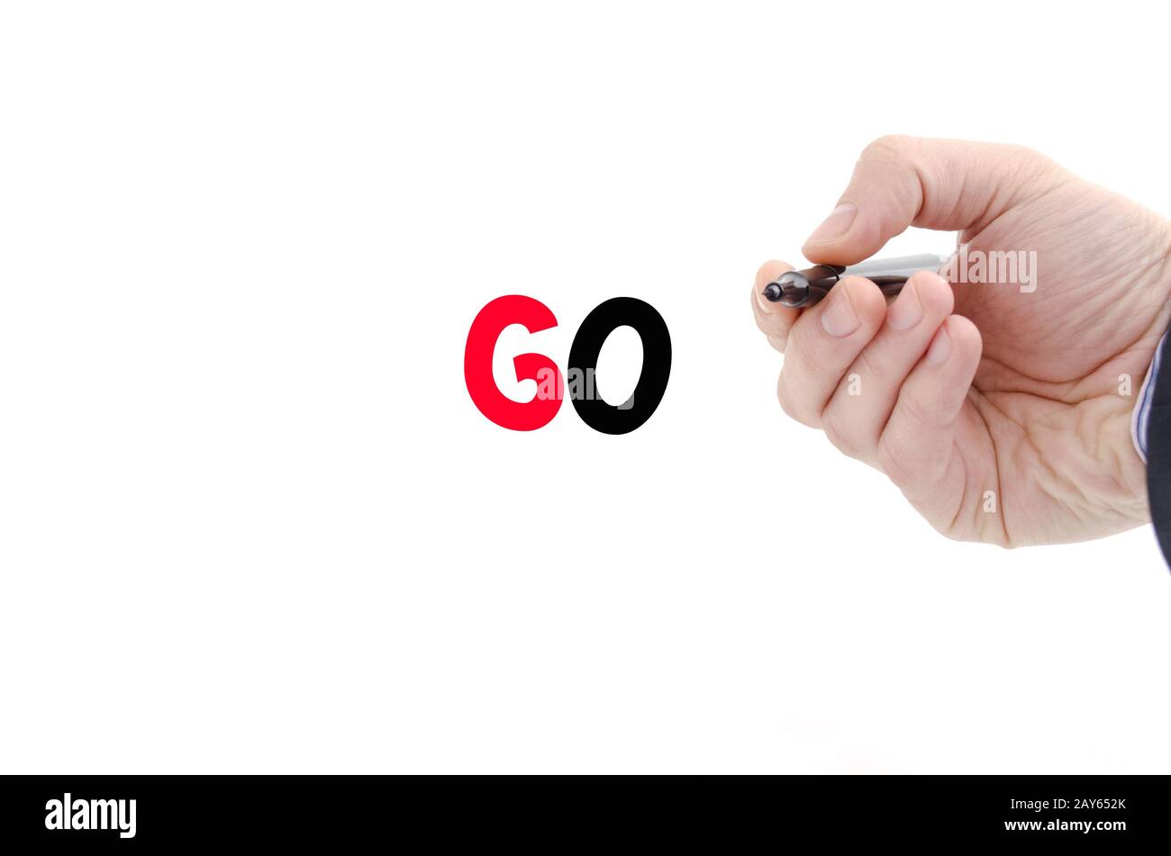 Go text concept Stock Photo - Alamy