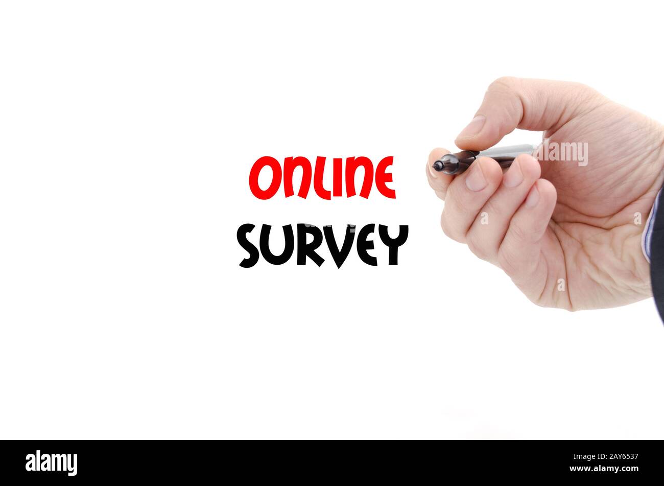 Online survey text concept Stock Photo - Alamy