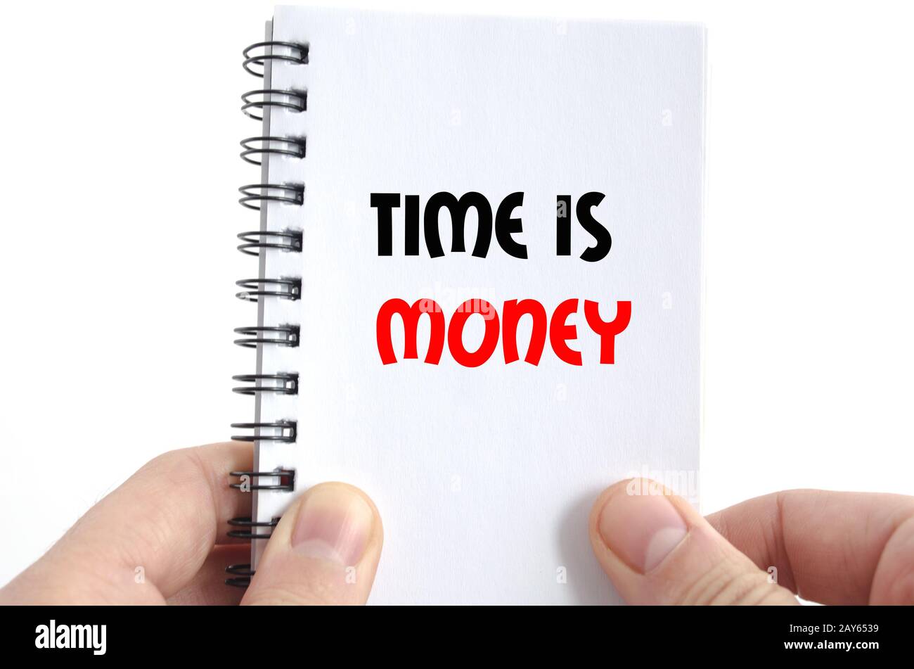 Time is money text concept Stock Photo - Alamy