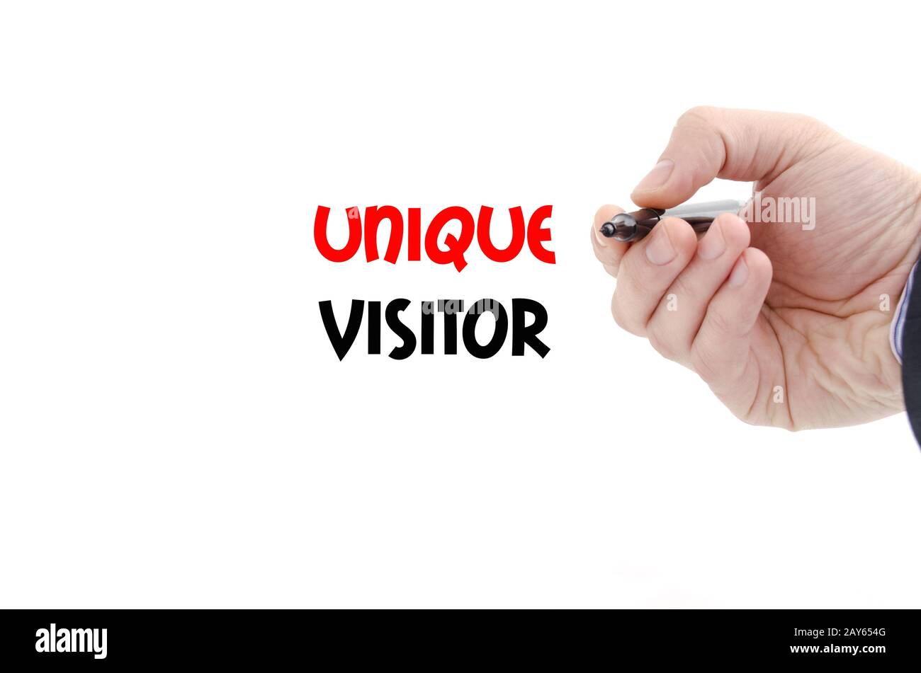 Unique visitor text concept Stock Photo - Alamy