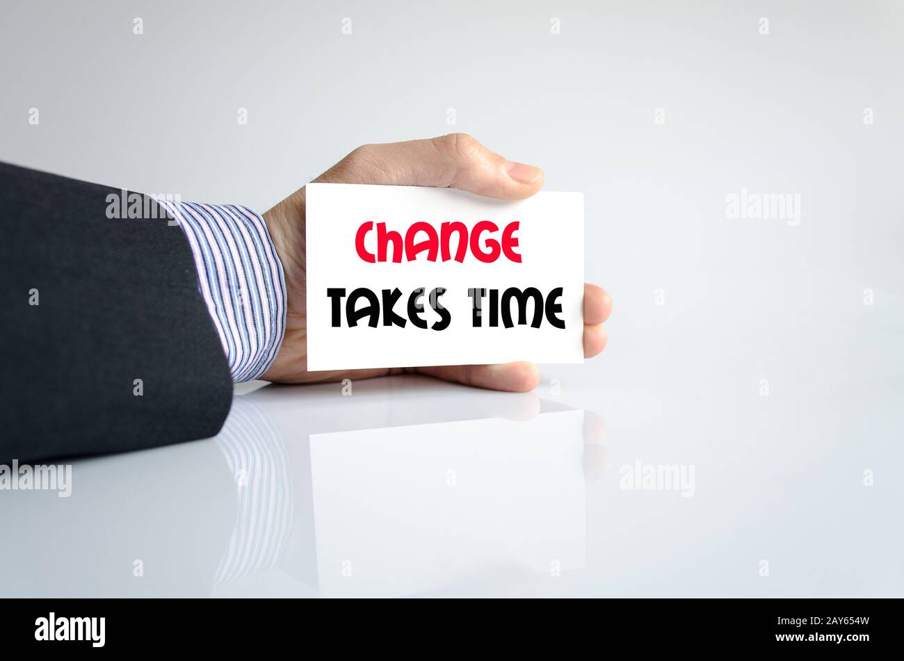 Change takes time text concept Stock Photo - Alamy