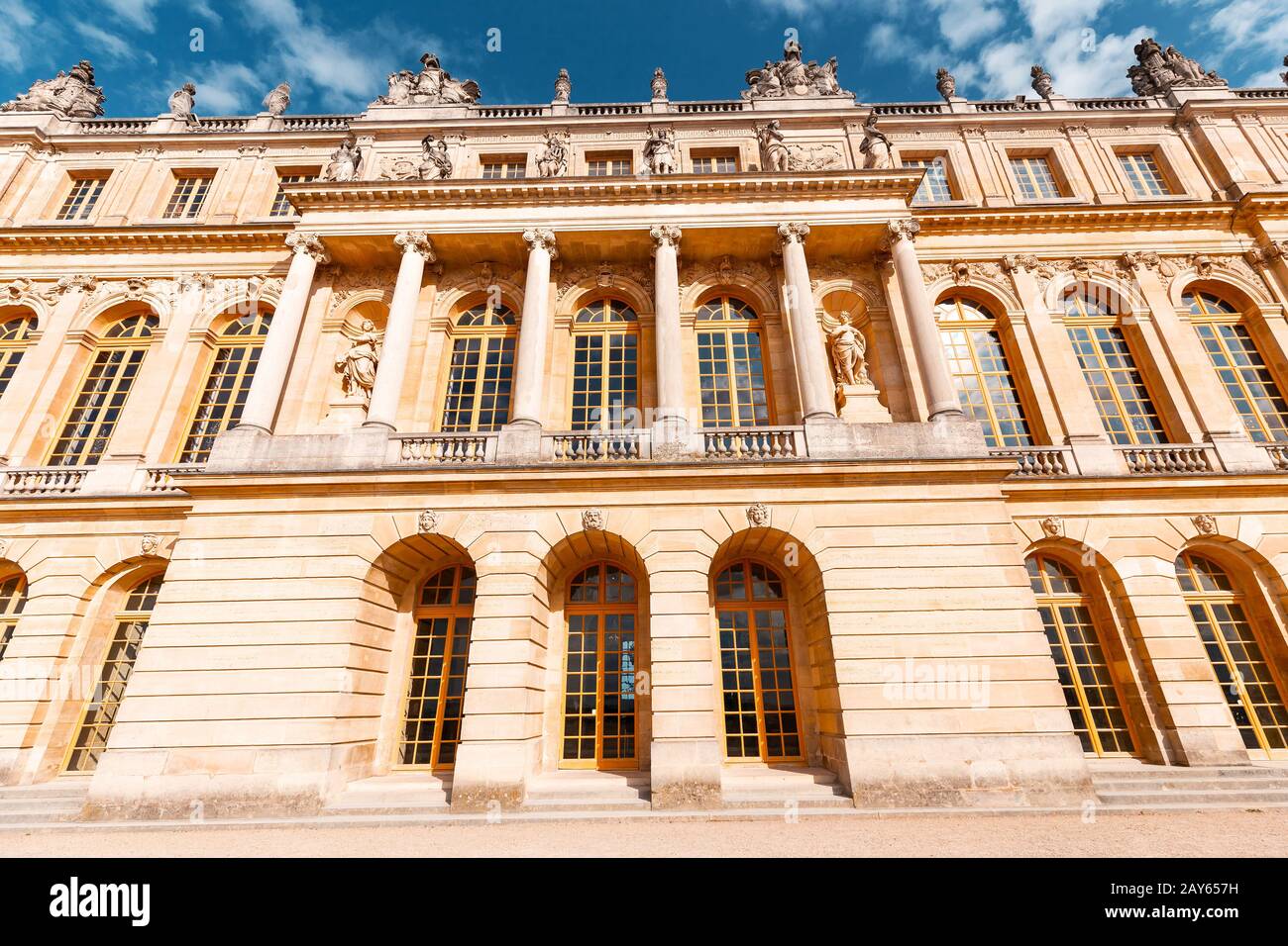 The main building of the Royal Palace of Versailles, the main residence ...