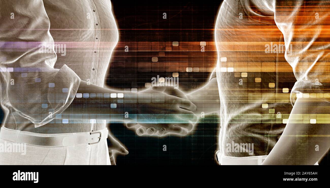 Business handshake virtual collaboration hi-res stock photography and images - Alamy