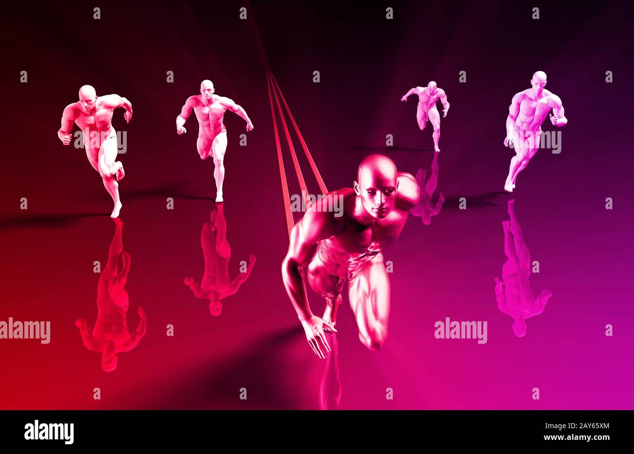 Male runner leader running hi-res stock photography and images - Alamy