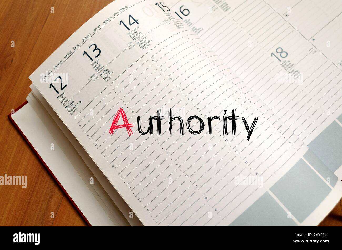 Authority text concept on notebook Stock Photo - Alamy