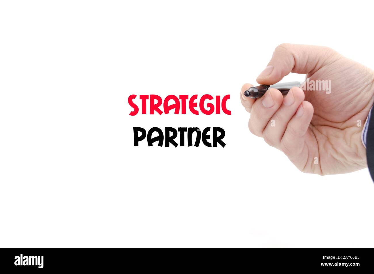 Strategic partner text concept Stock Photo - Alamy