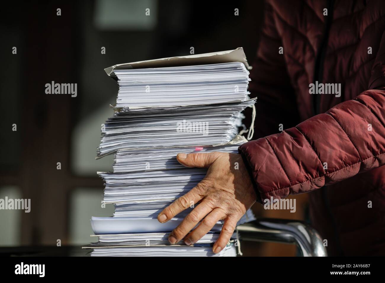 Secretary picking up documents hi-res stock photography and images - Alamy