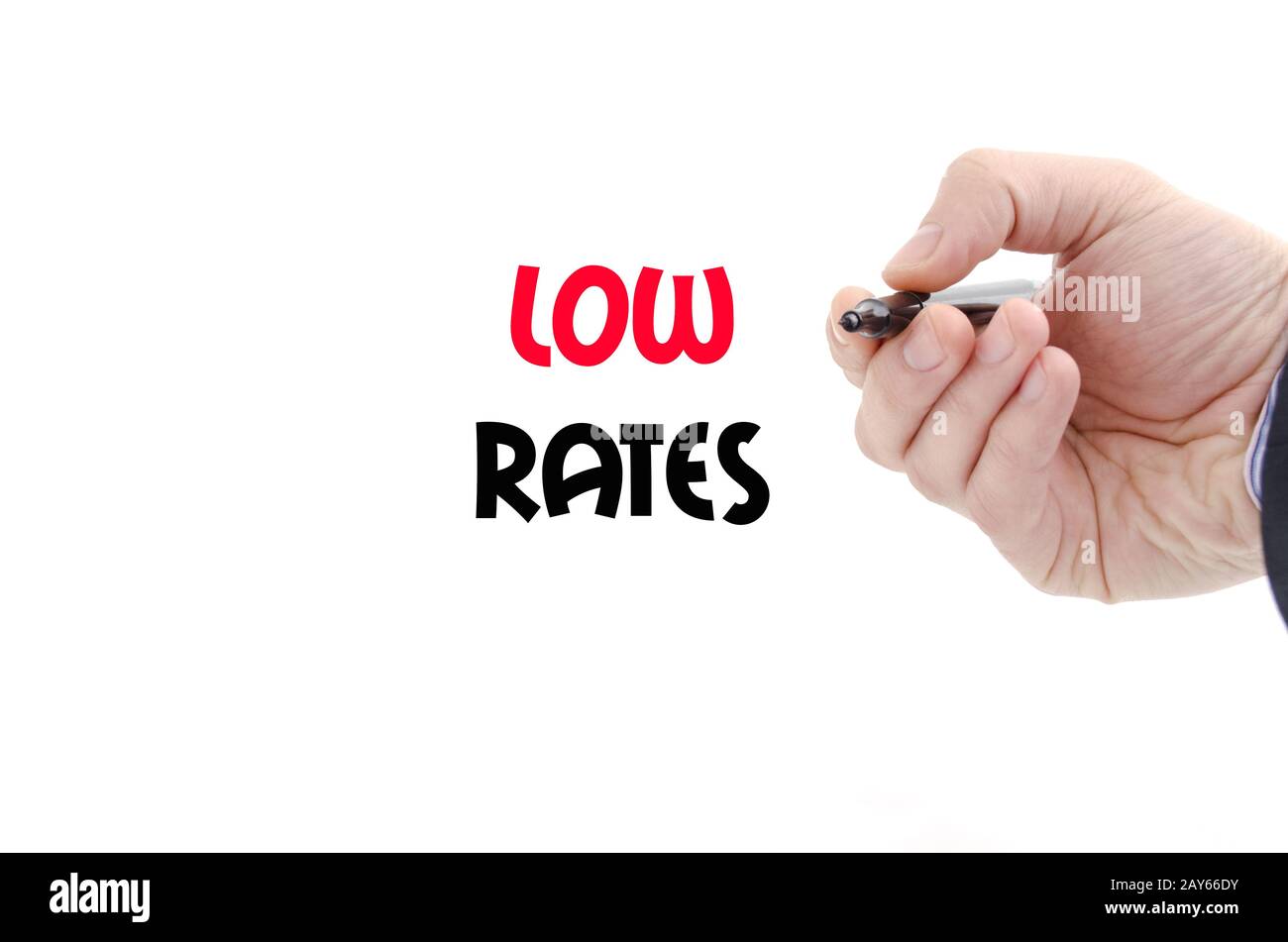 Low rates text concept Stock Photo - Alamy